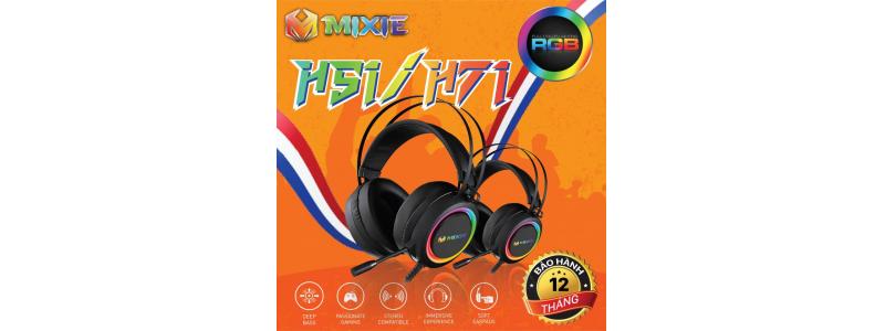Tai nghe gaming MIXIE H71 - Âm thanh 7.1 - LED RGB - Kết Nối USB